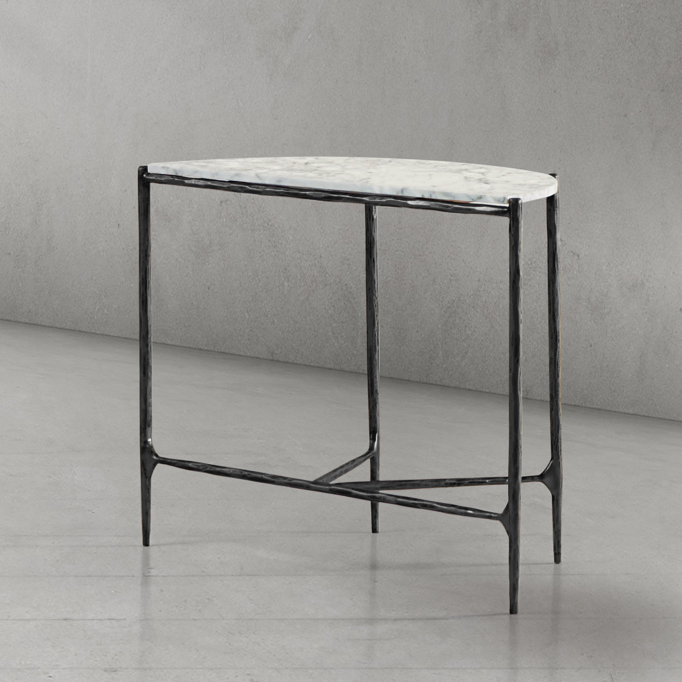 Thaddeus Semi-circle Console Table,Modern foyer console table