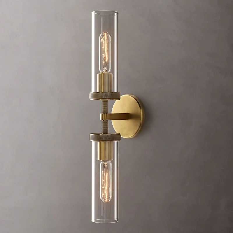 Lambet Round Linear Short Bathroom Wall Sconce,crystal vanity light