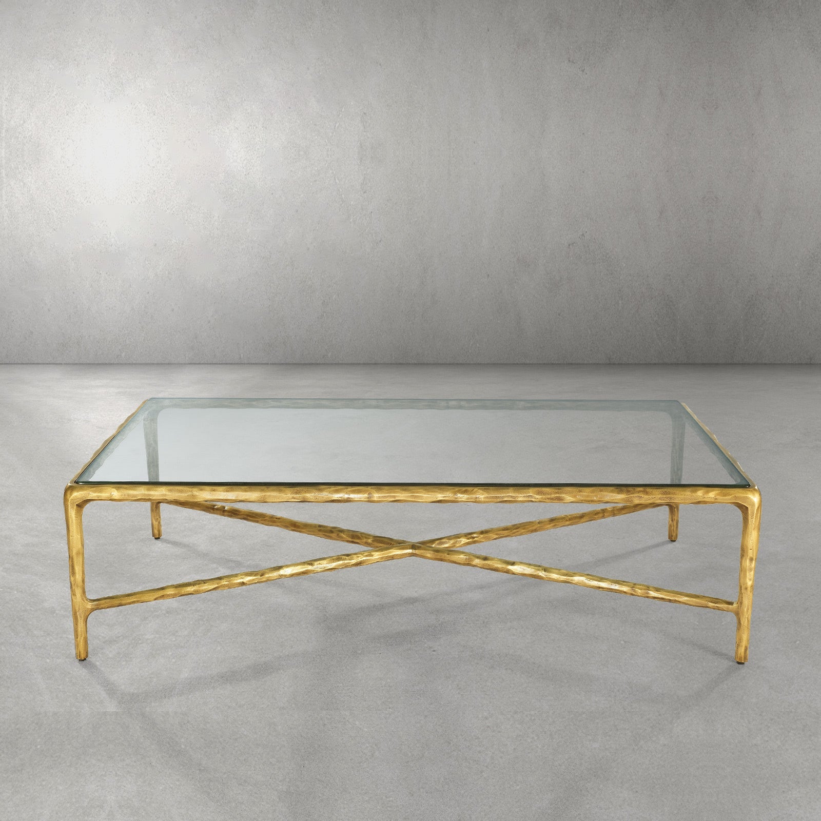 Thaddeus Glass Rectangular Coffee Table,RH,Dining Room Coffee Table